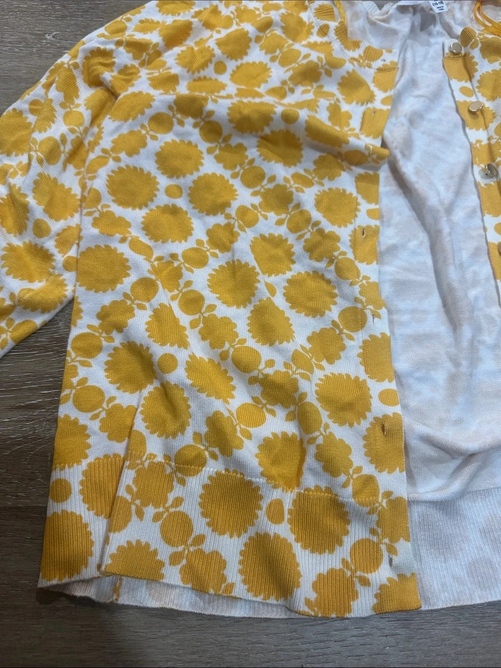 Time and Tru | Sweaters | Time And Tru Yellow Sunburst Buttonfront ...